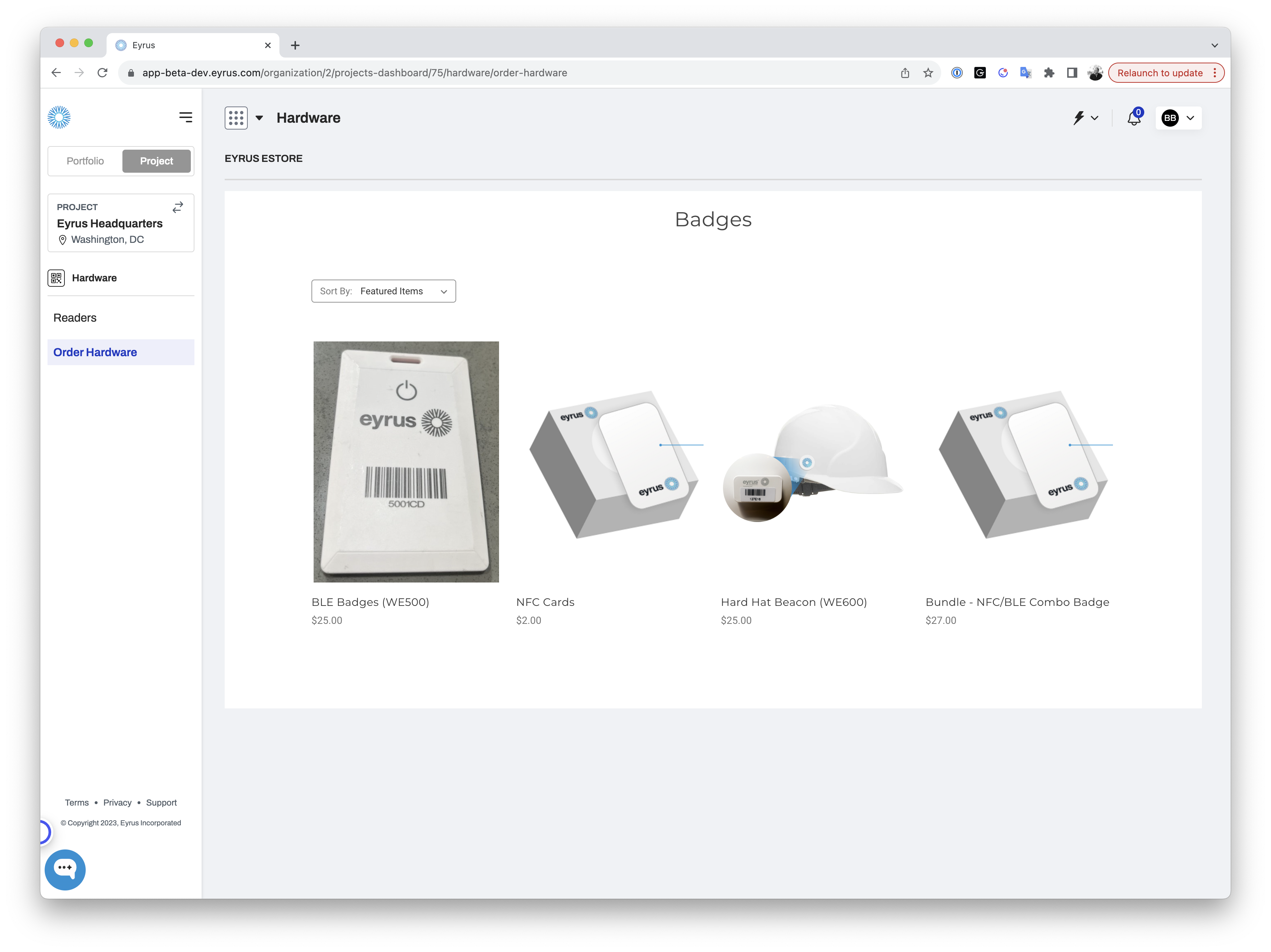 Ordering Hardware – Eyrus Support
