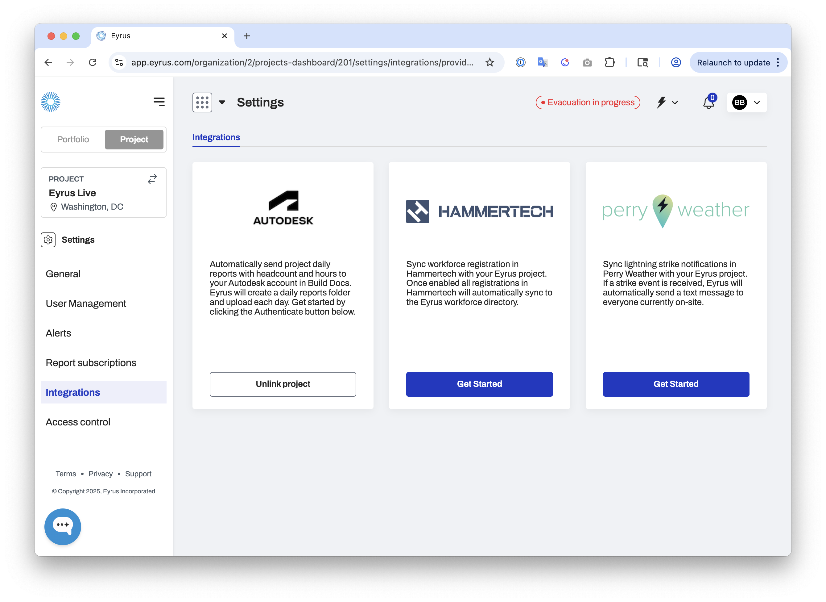 Perry Weather Integration – Eyrus Support